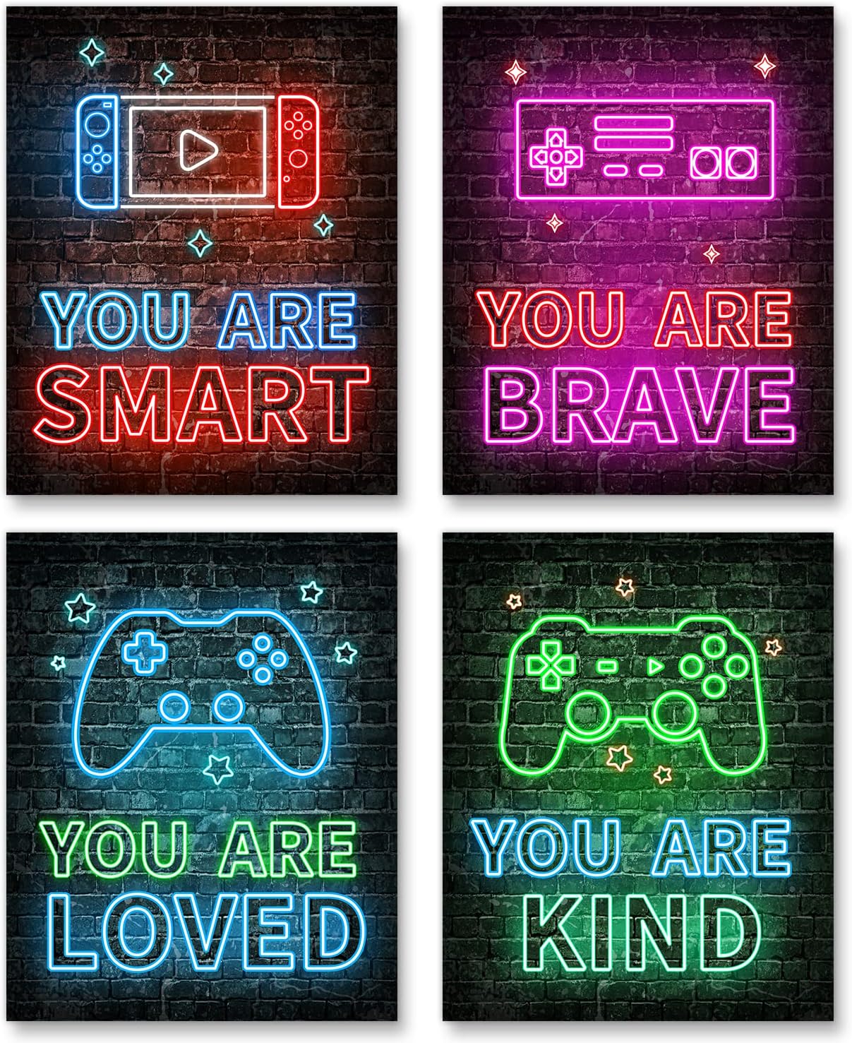 Amazon.com: AKBOK 12 Pieces Video Game Posters Neon Gaming Poster Game ...