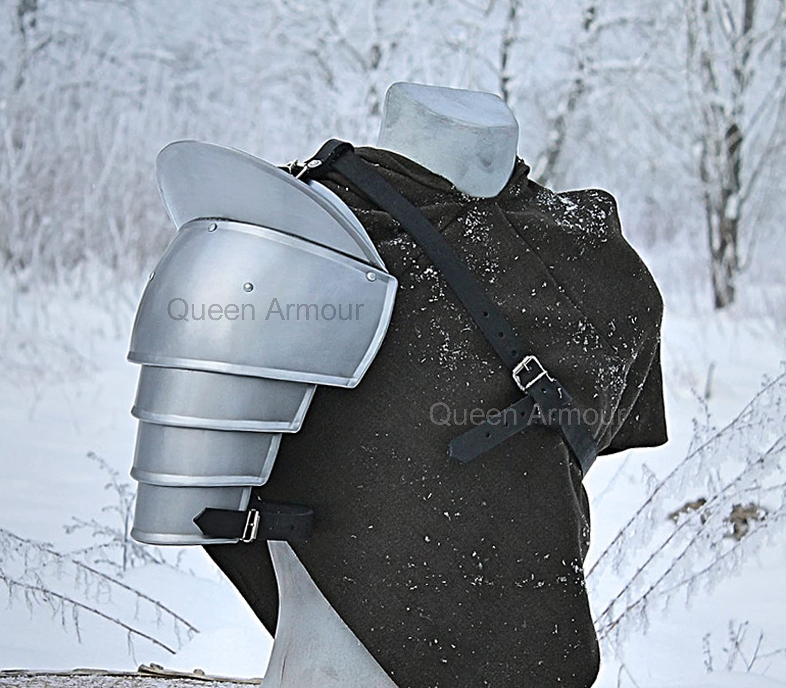 Queen Armour Steel Pauldron Single Pauldron Pauldron Larp Armor Larp ...