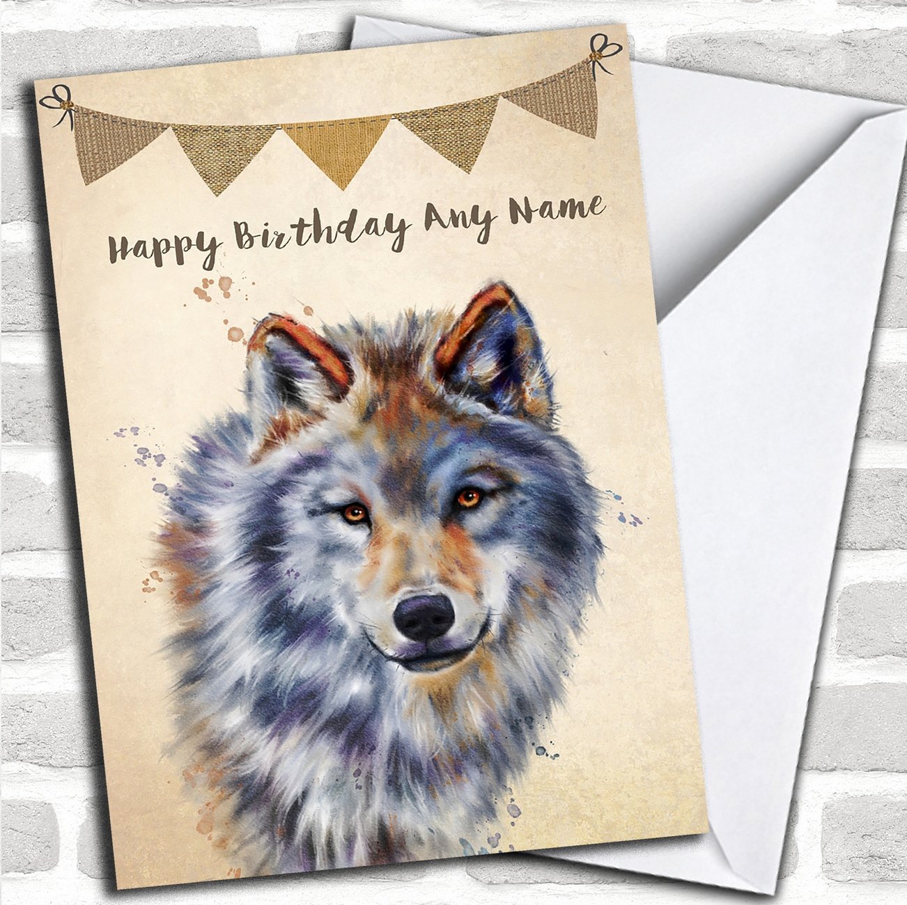 Happy Birthday Wolf Card