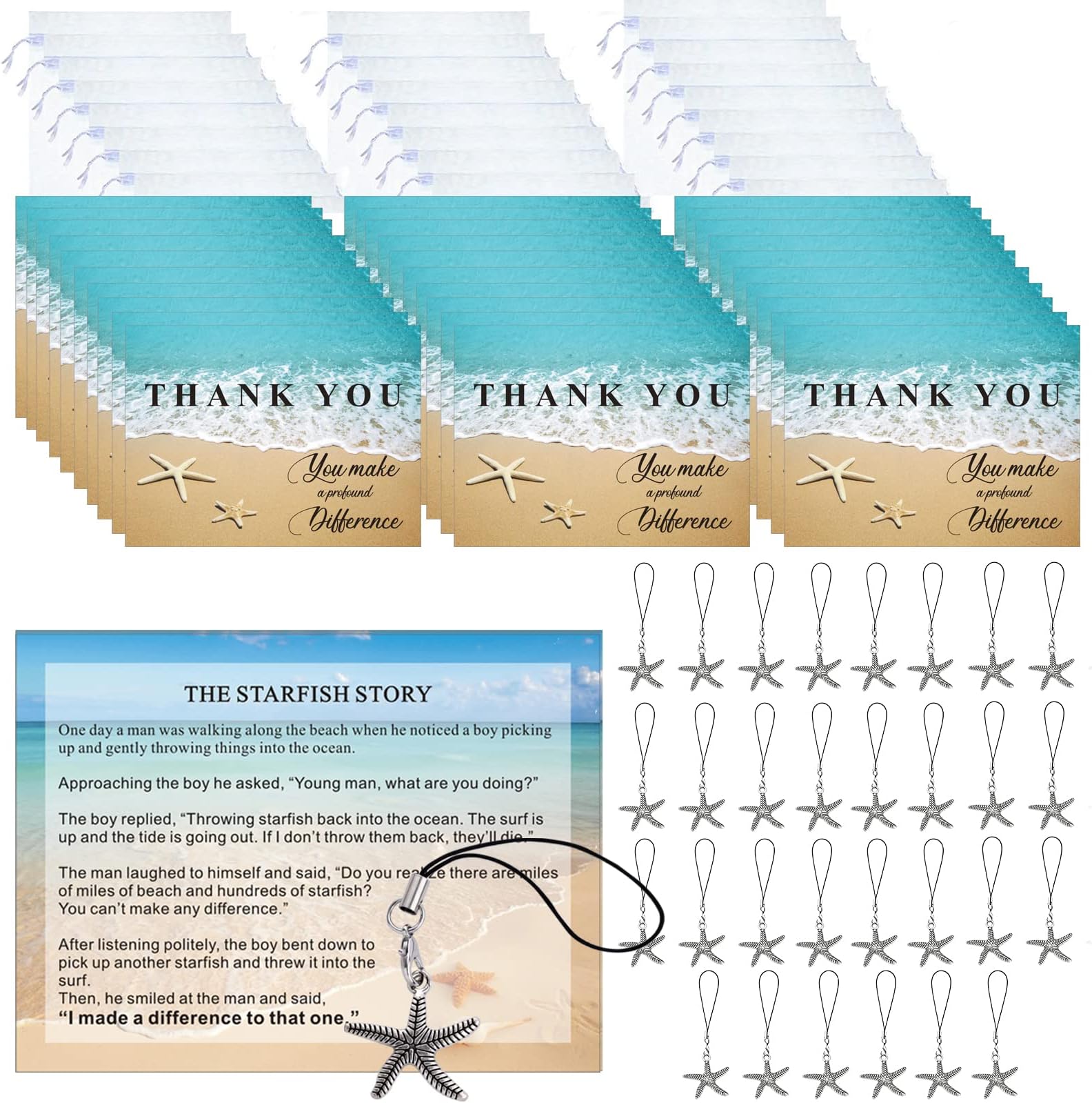 Amazon.com : SAGHOM Employee Appreciation Gifts Bulk 30 Starfish Story ...