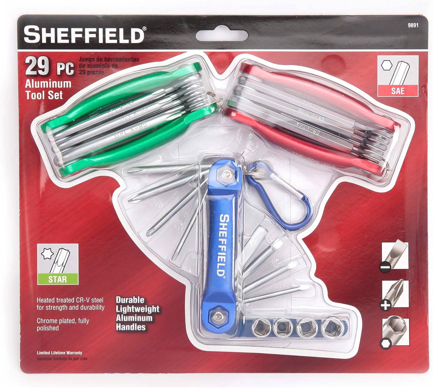 Sheffield 29pc Aluminum Tool Set - Amazon.com
