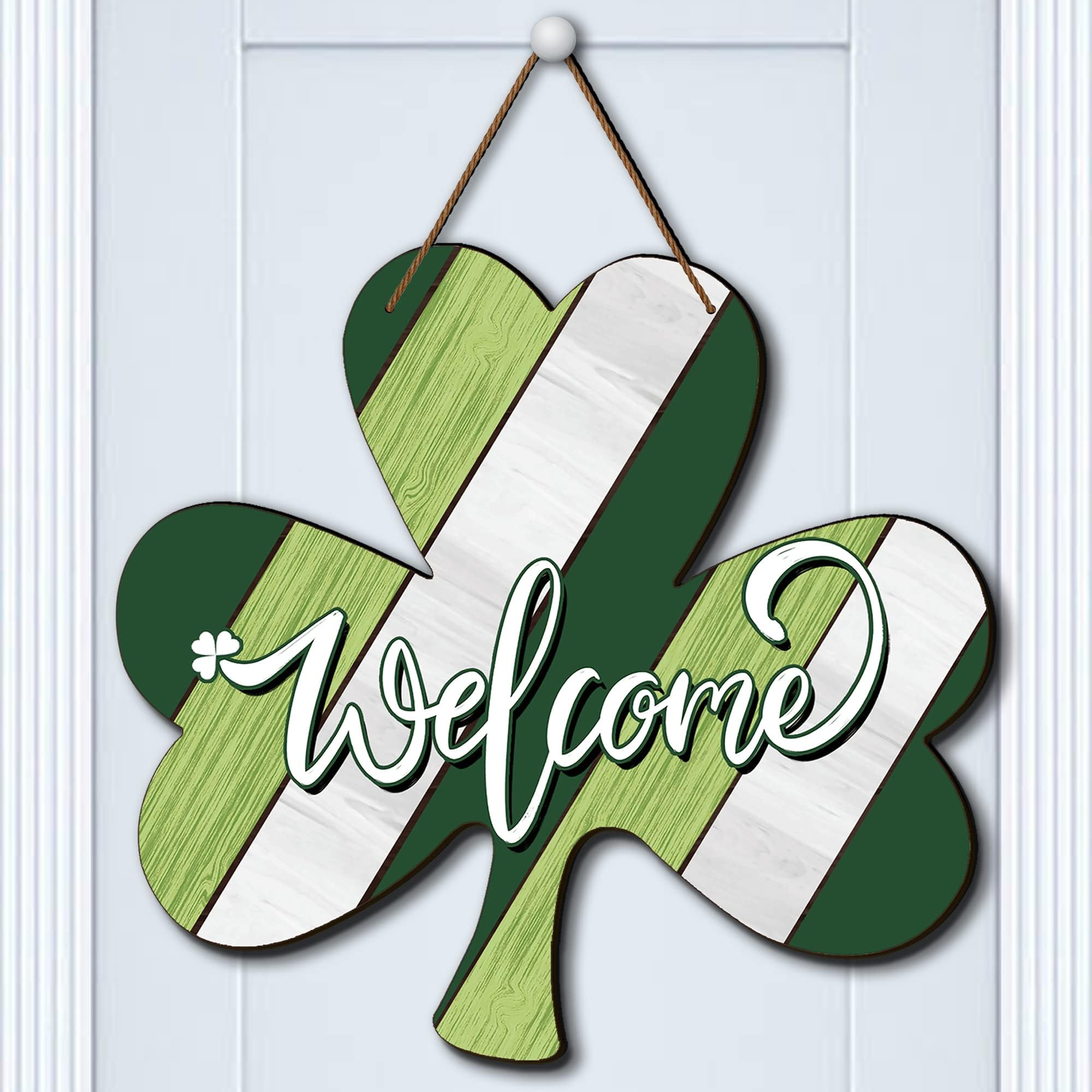 Amazon.com : Shamrock Wall Pediments Wooden Irish Hanging Door Sign St ...