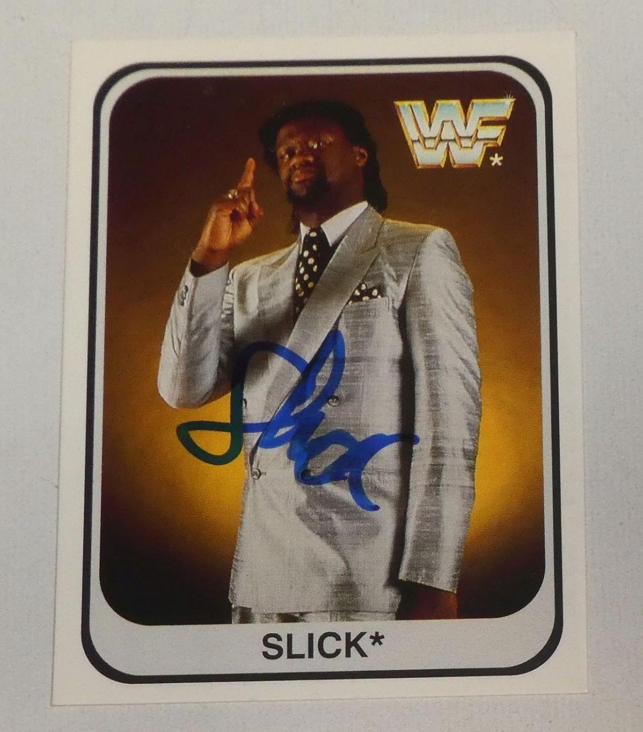 Slick Ken Johnson Signed 1991 WWF Merlin Italian Card 54 WWE Wrestling ...