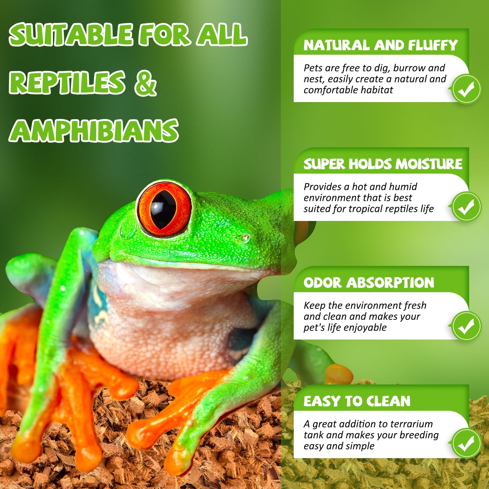 Snapklik.com : 4 Pack Coconut Chip Substrate For Reptiles, Natural Coco ...