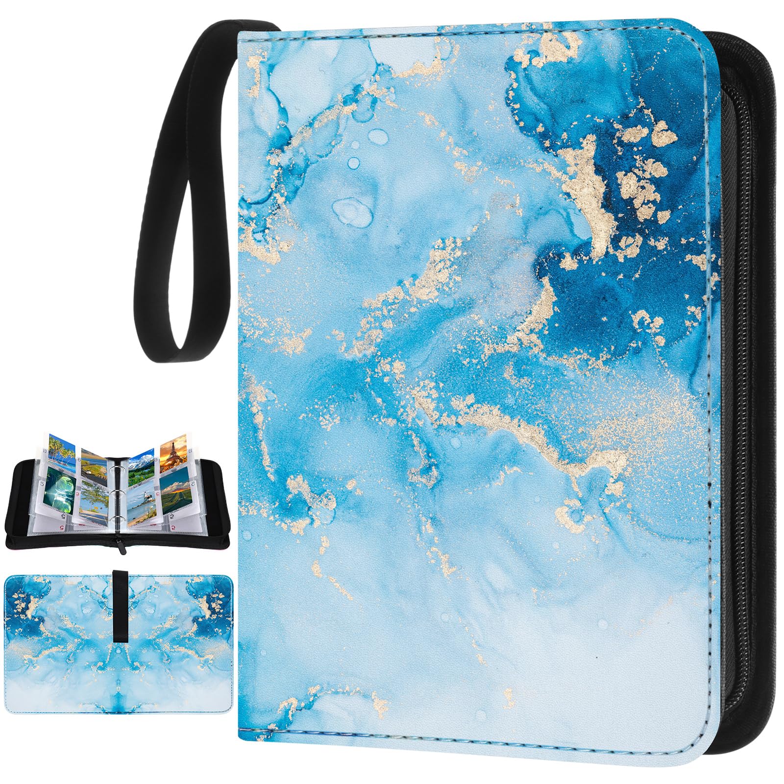 Amazon.com: Humyoun Card Binder 4 Pocket PU Waterproof Trading Card ...