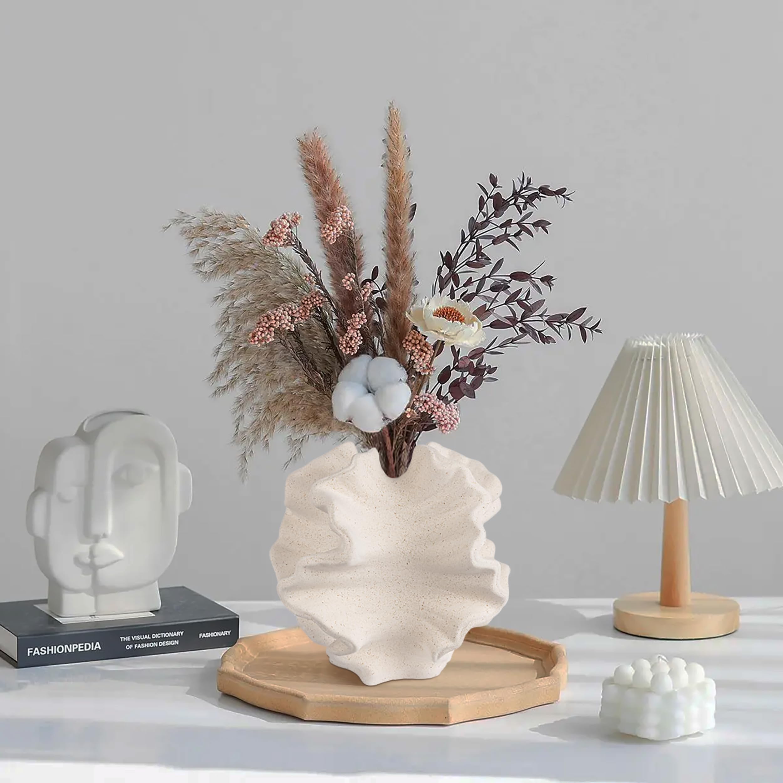 Amazon.com: SIETIOJI Seashell Vase for Living Room Decor,Funky Unique ...