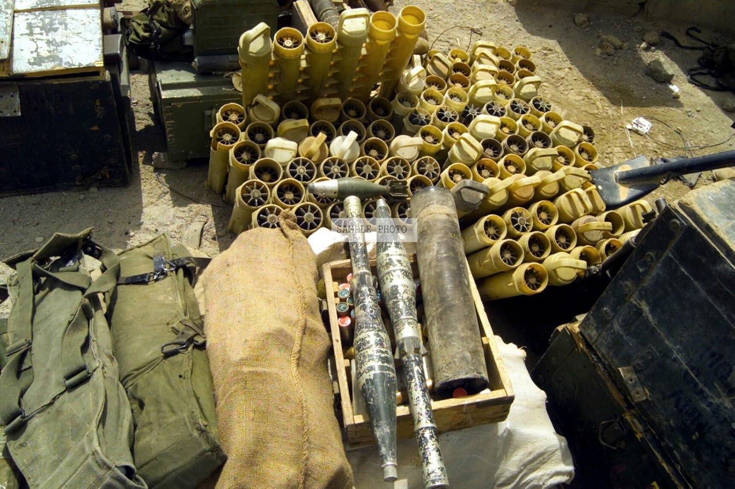 Amazon.com: Photo A weapons cache of Rocket Propelled Grenades (RPG ...