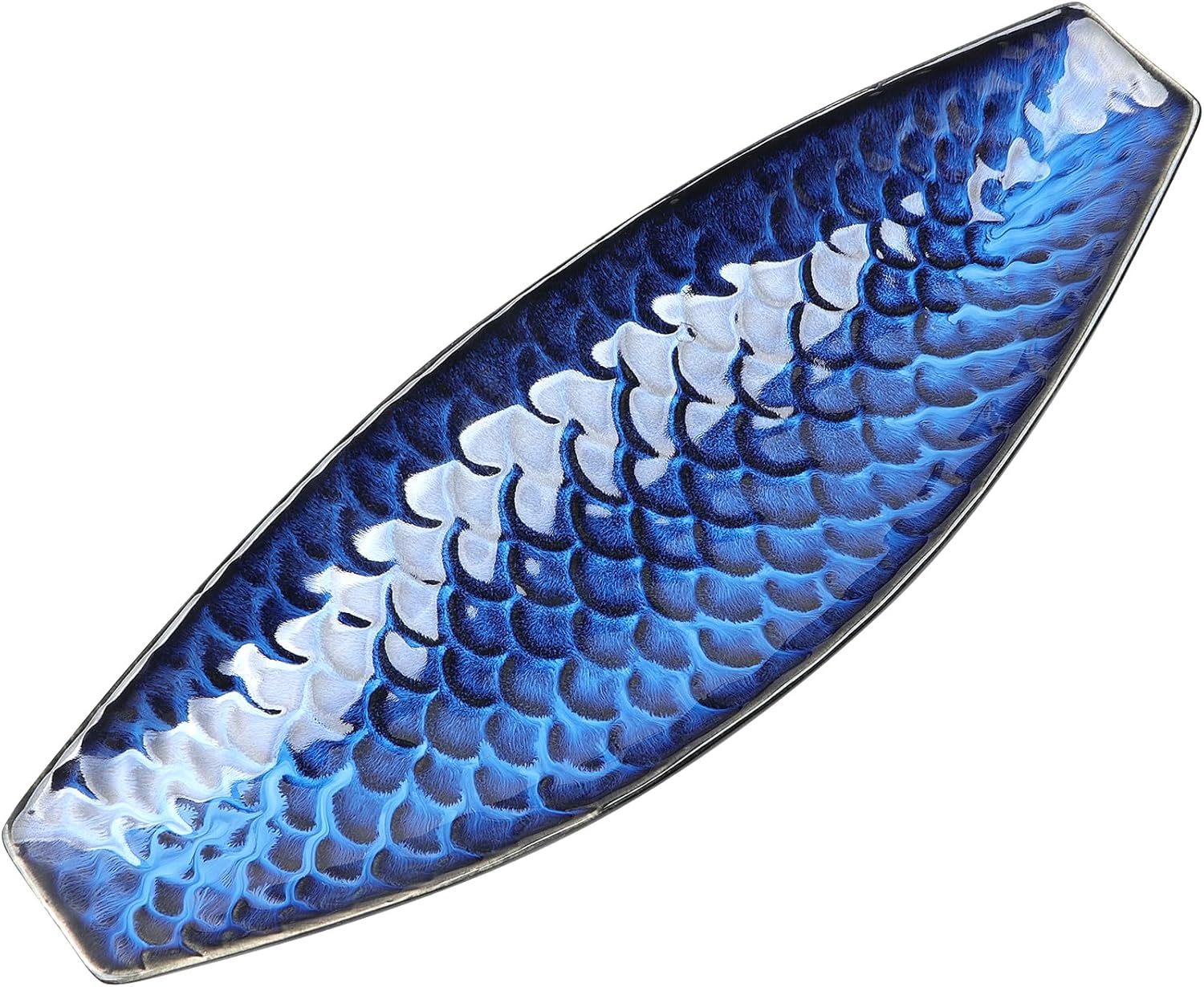 Amazon.com: Sanbege 16" Large Ceramic Decorative Tray, Long Boat Shaped ...