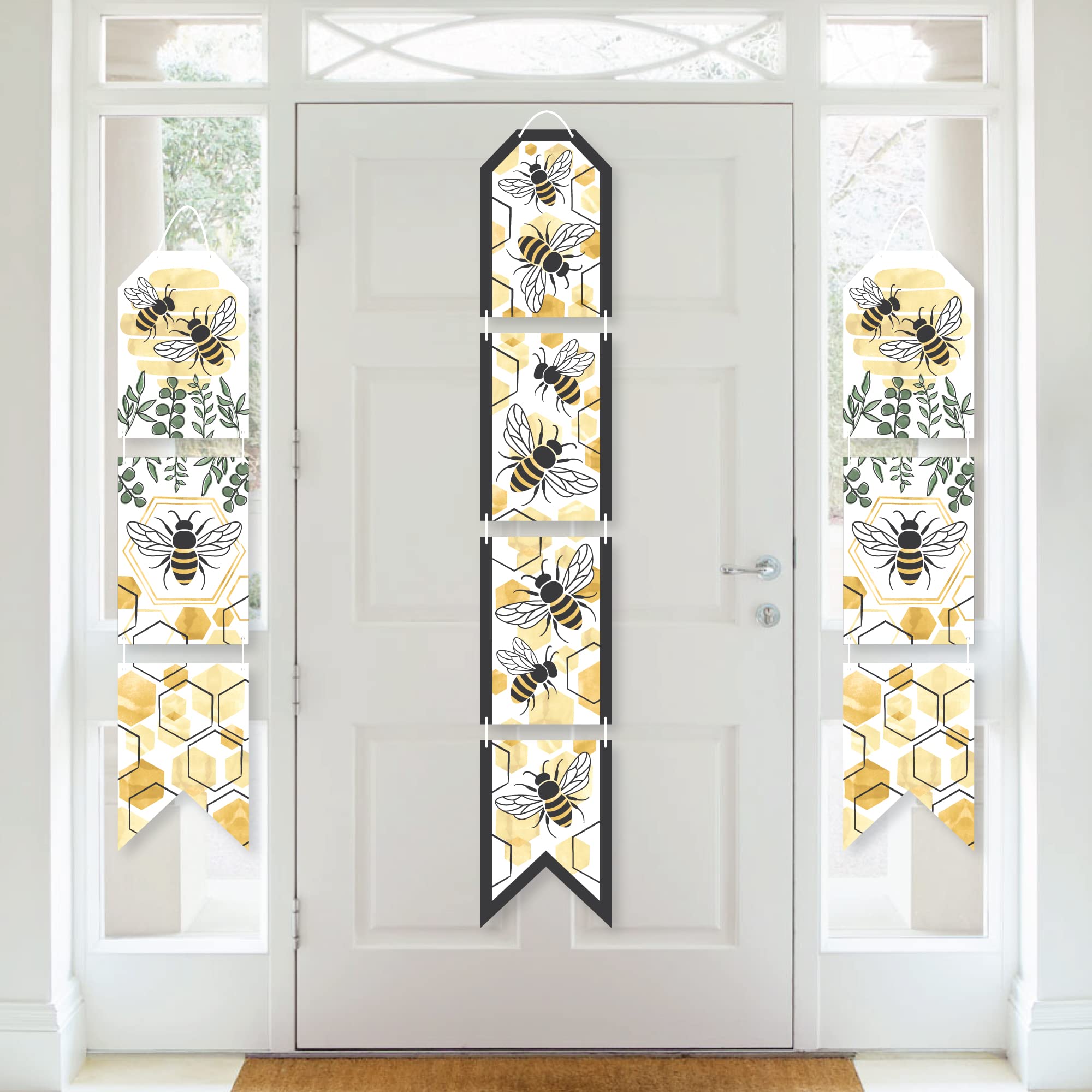 Amazon.com: Big Dot of Happiness Little Bumblebee - Hanging Vertical ...