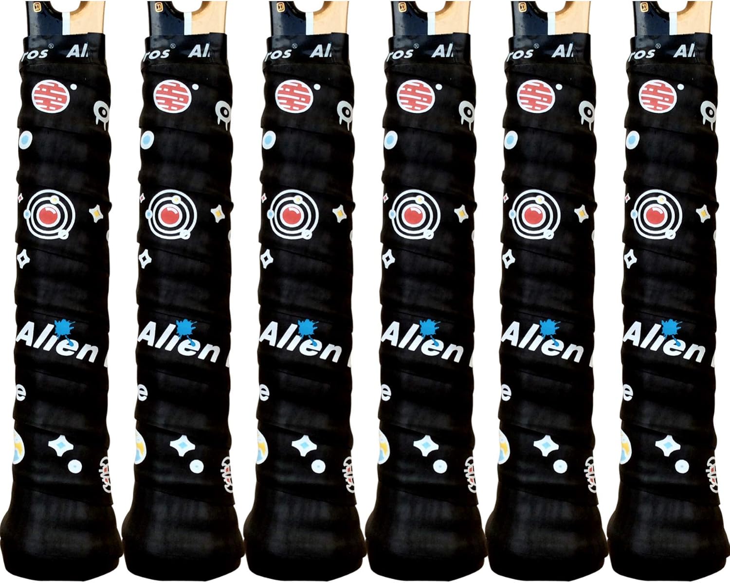 Alien Pros Tennis Racket Grip Tape (6 Grips) – Precut and Dry Feel ...