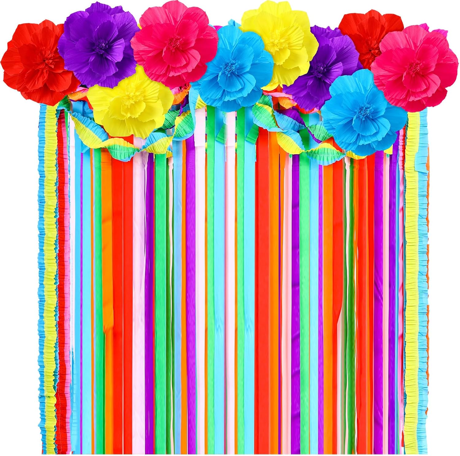 Amazon.com: Hsei 34 Pcs Mexican Paper Flowers Mexican Flowers ...