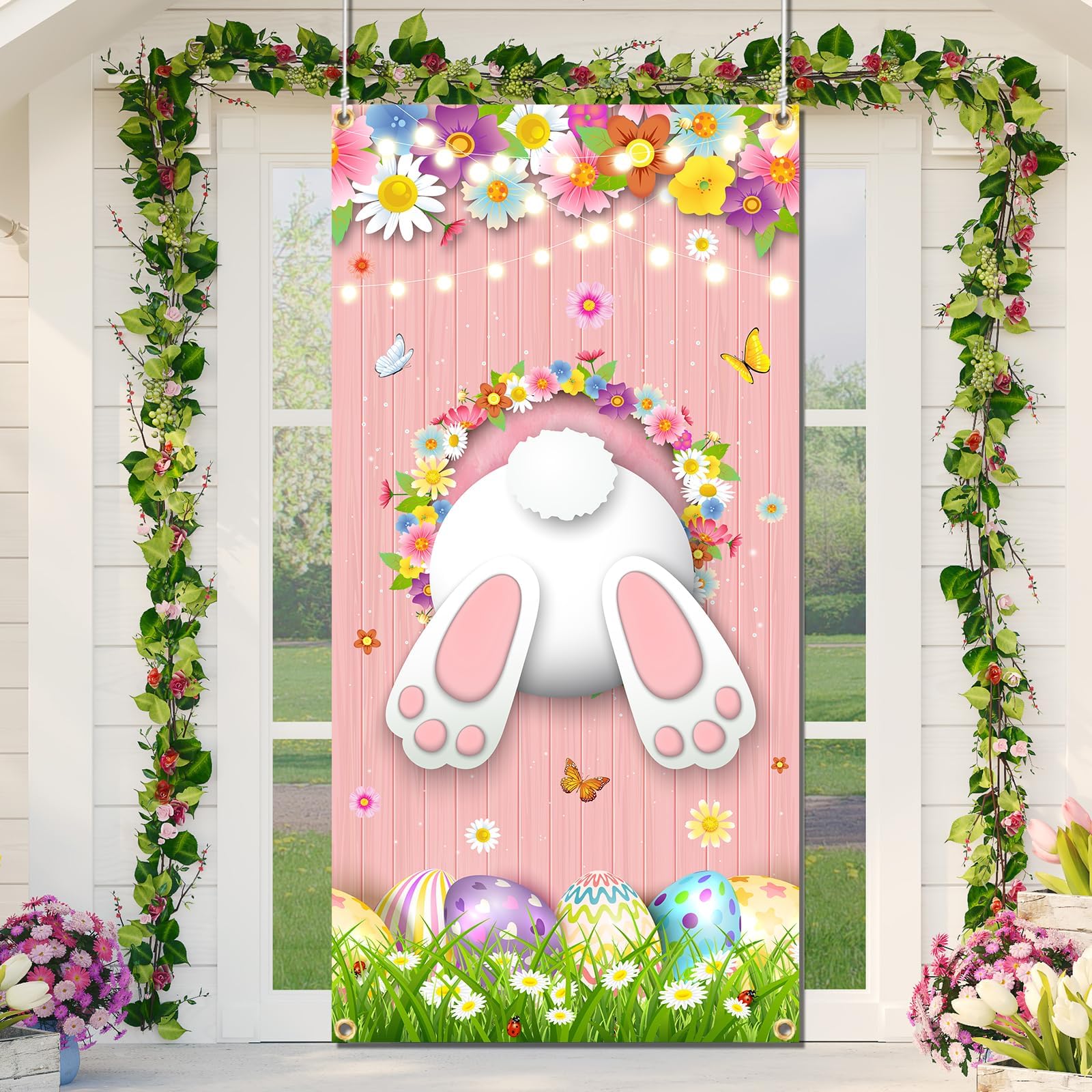 Amazon.com: SENSEVEN Golden Retriever Easter Door Banner, Large Easter ...