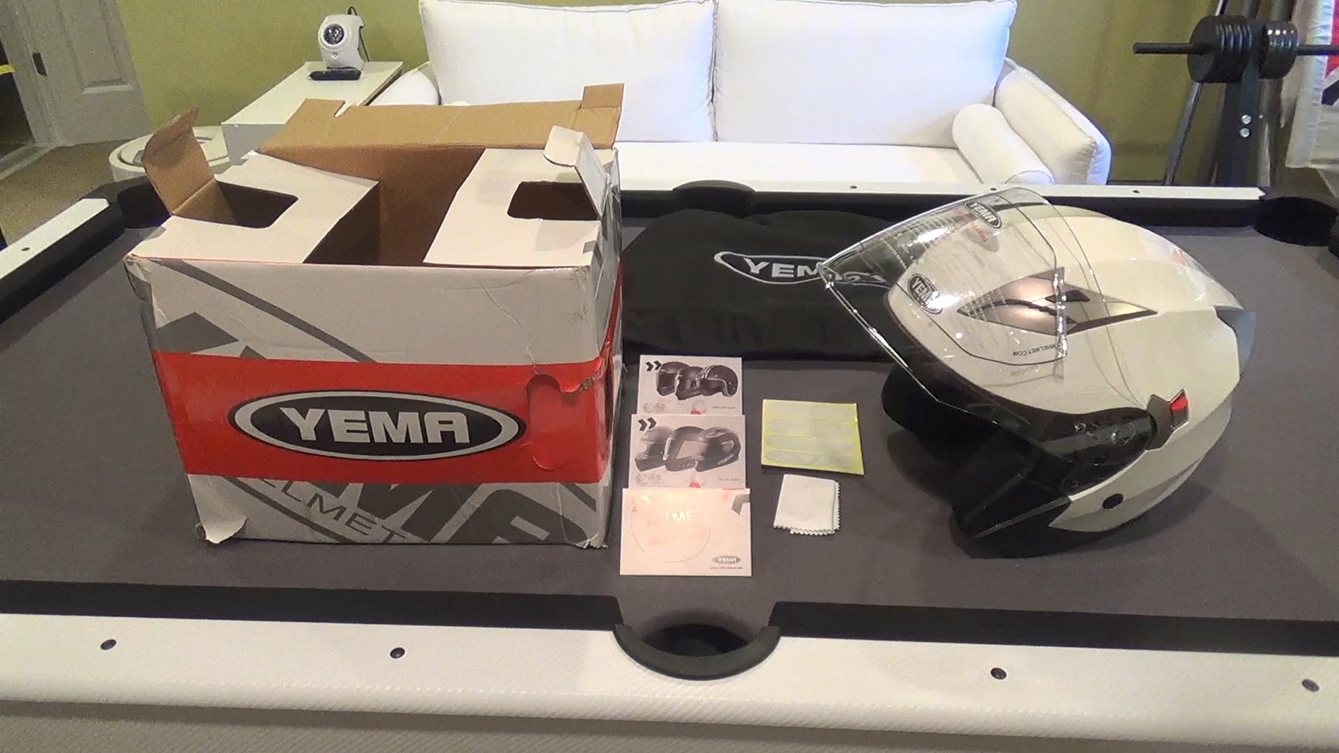 Watch YEMA Open Face Motorcycle 3/4 Helmet Unboxing and Review on ...