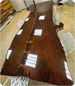 Amazon.com - Large Red Gum Eucalyptus Live Edge Table, Modern Simple ...