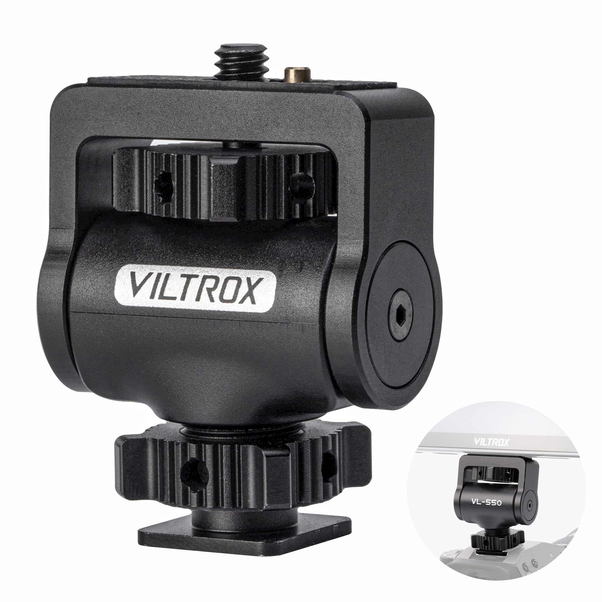 Amazon.com: VILTROX Camera Monitor Mount with Cold Shoe, 360° Swivel ...
