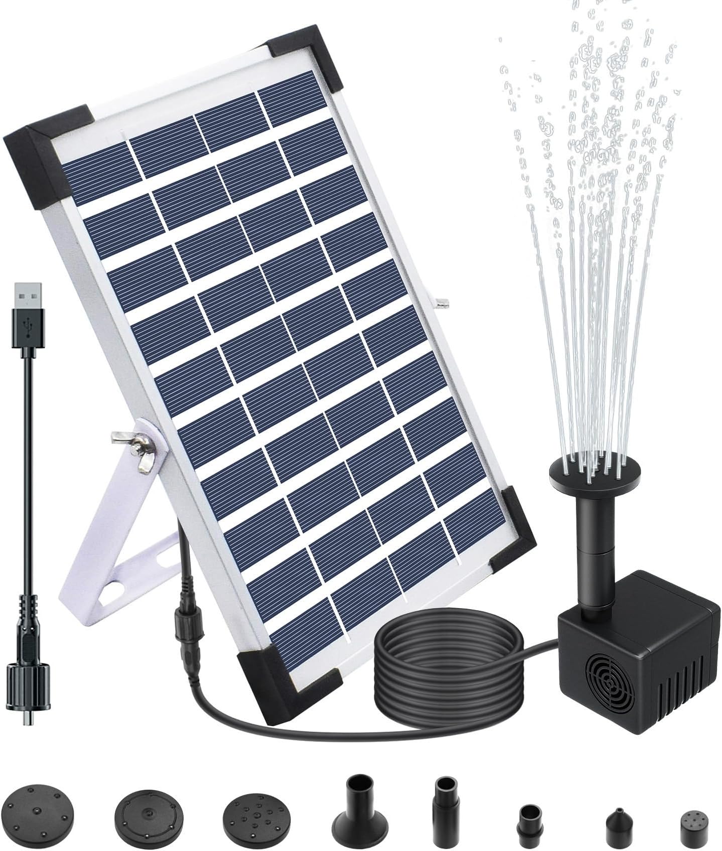 Amazon.com: Lewisia Bomba de fuente solar de 5 W para piscina estanque ...