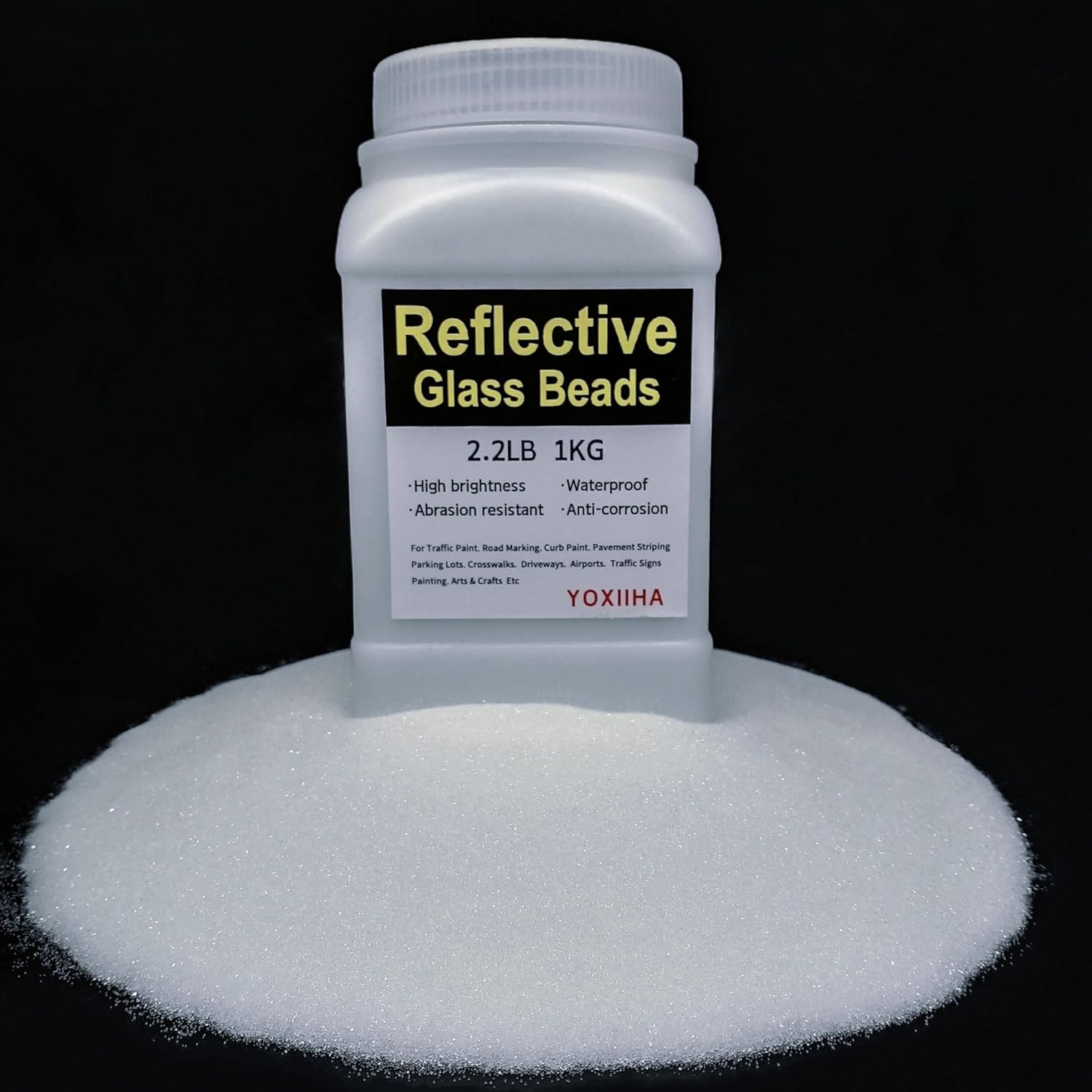 Amazon.com: YOXIIHA Reflective Glass Beads are Used for Traffic Paint ...