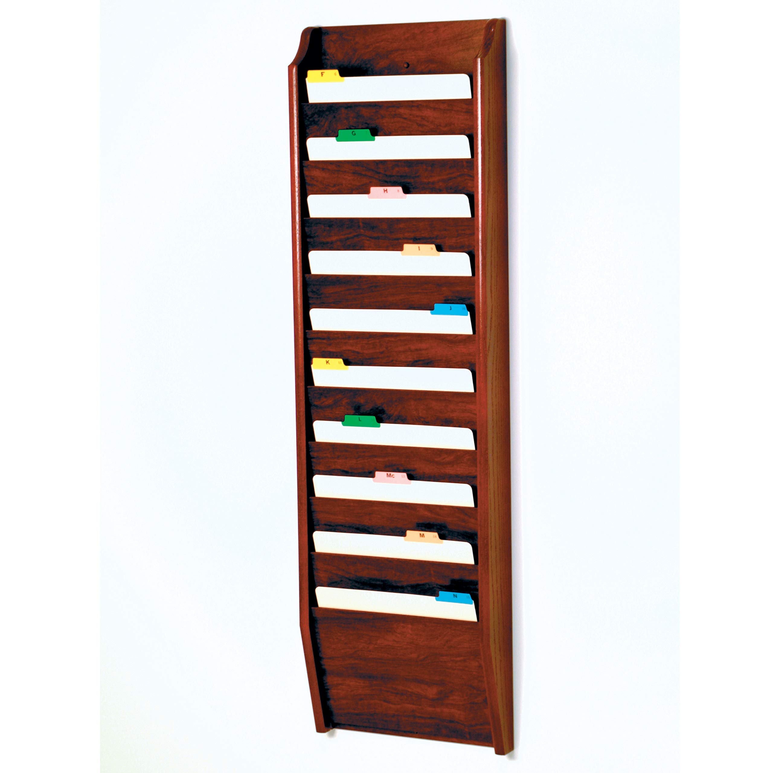 Amazon.com: FixtureDisplays® Wall Mount Wood Magazine Holder 10 Pocket ...