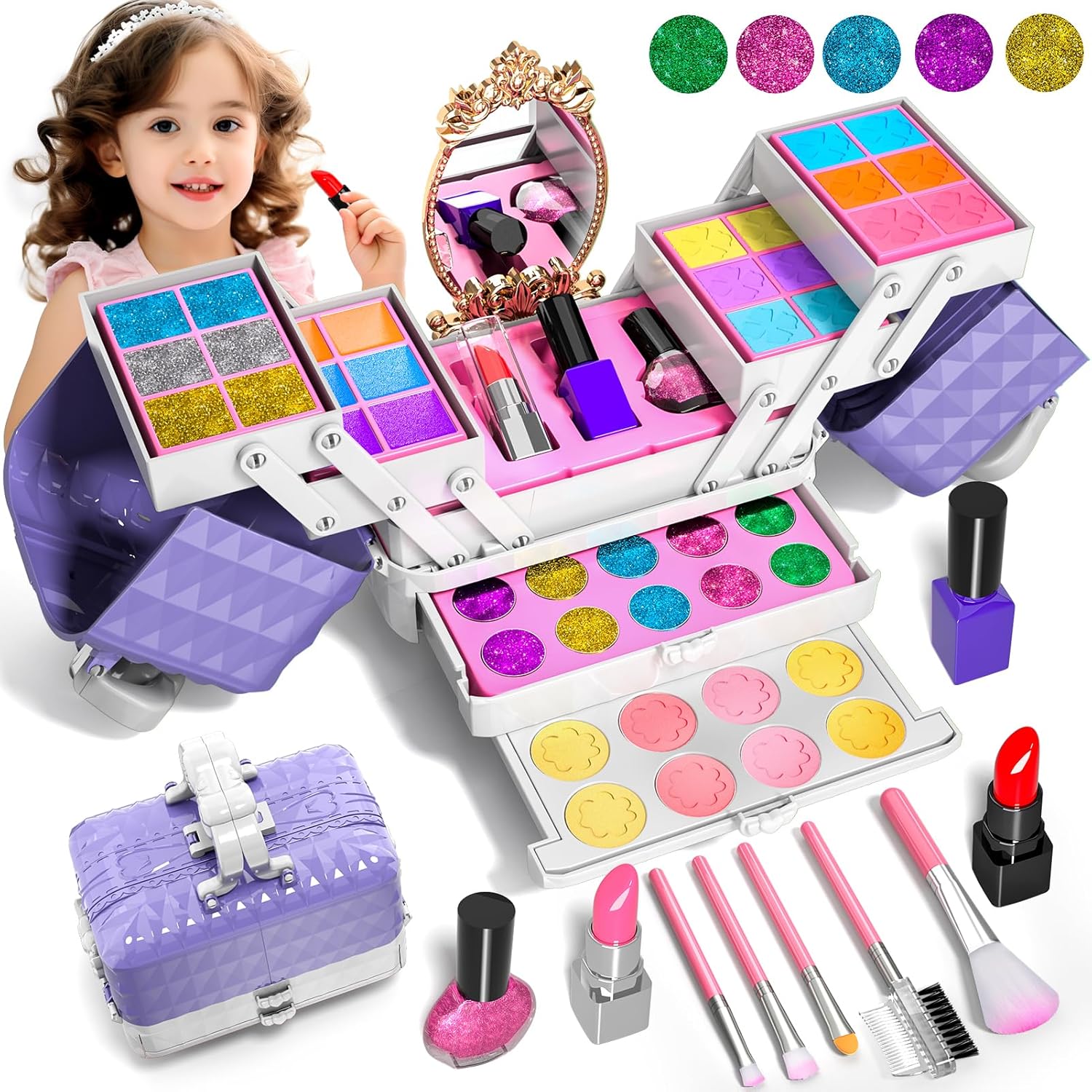 Amazon.com: Kids Makeup Sets for Girls 5-8, Kids Makeup Kit for Girls ...