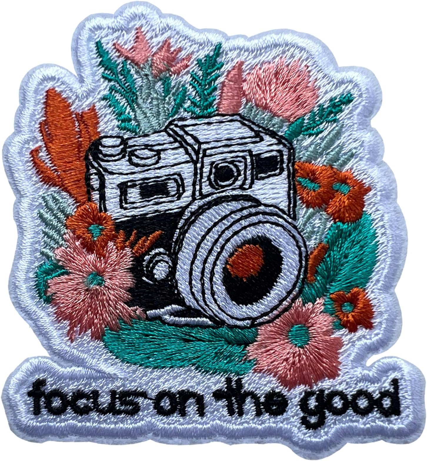 Amazon.com: HHO Blue Camera Cartoon Kiss Patch Embroidered DIY Patches ...