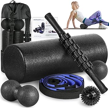 Amazon.com: Foam Roller Set - High Density Back Roller, Muscle Roller ...