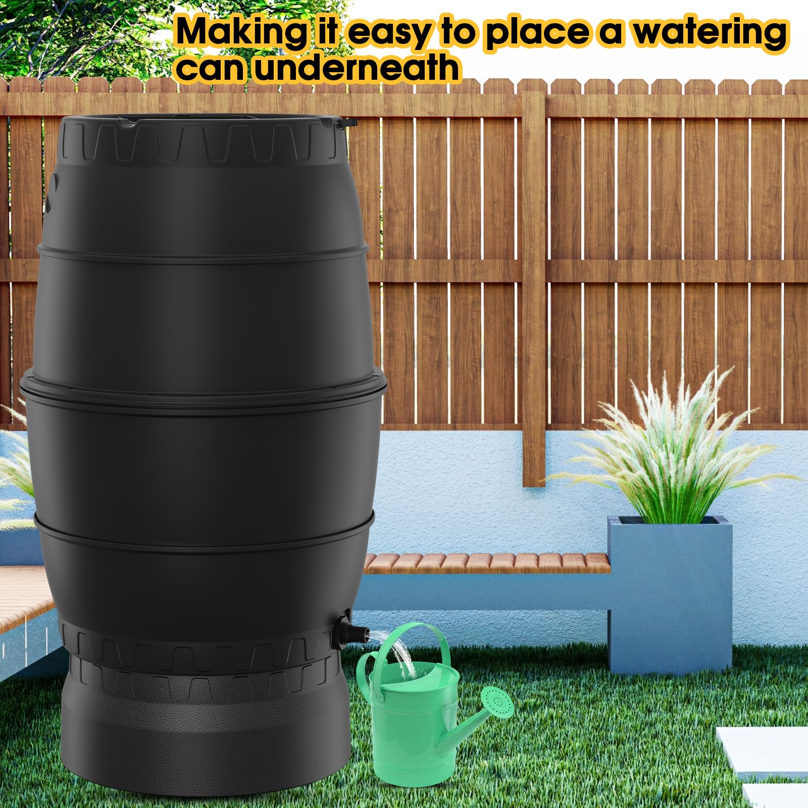Snapklik.com : Durable Rain Water Collection Barrel Stand