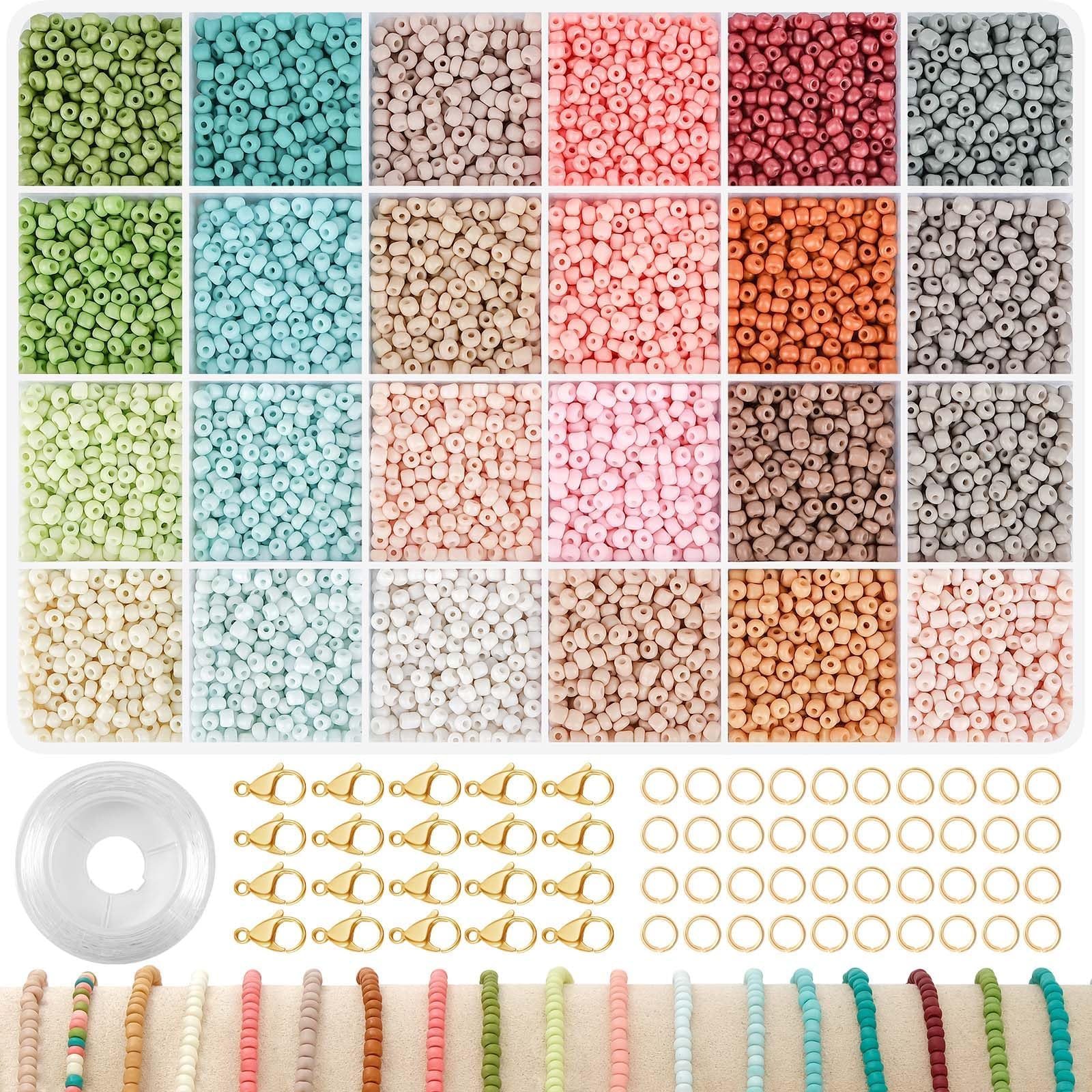 Amazon.com: BALABEAD 4mm Seed Beads about 3500pcs in Box 15 Colors Size ...