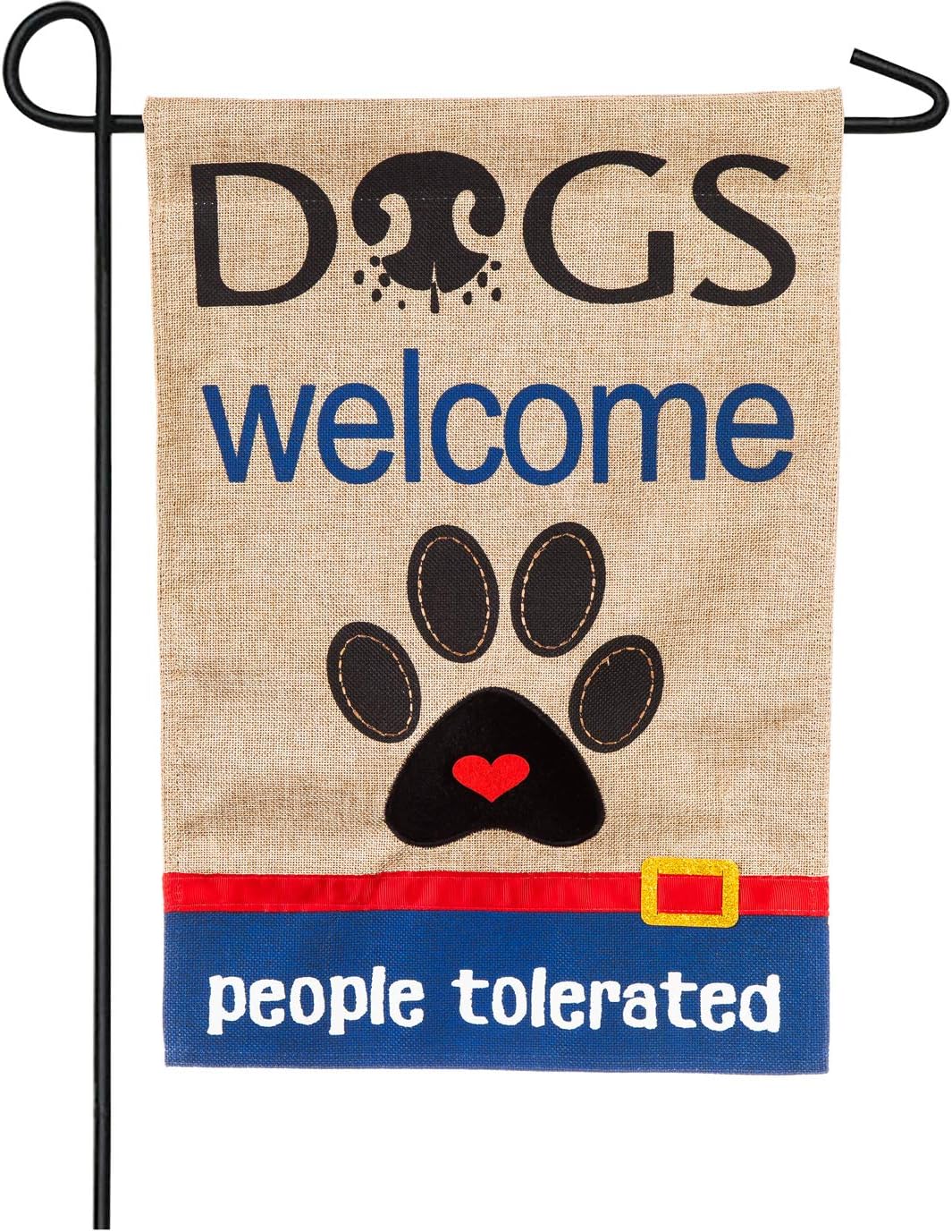 Amazon.com : Evergreen Flag Dogs Welcome People Tolerated Garden Flag ...