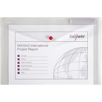 Snopake 14967 Polyfile Trio Foolscap 3 Pocket Popper Wallet File with ...