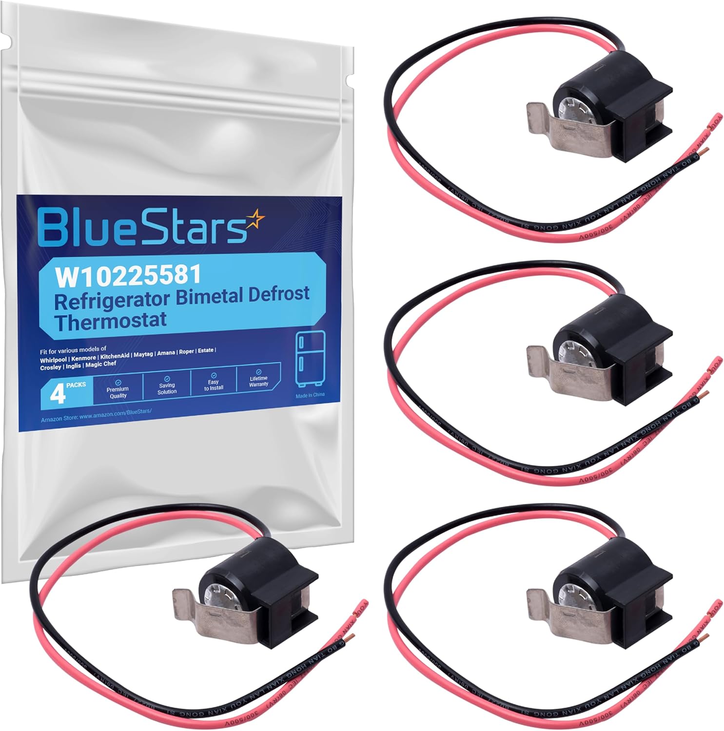 Amazon.com: BlueStars W10225581 Refrigerator Bimetal Defrost Thermostat ...