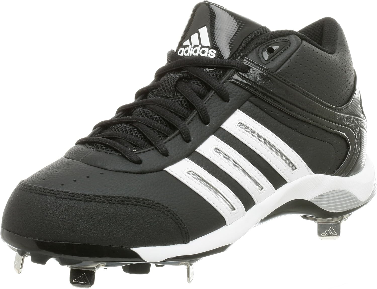 Amazon.com | adidas Men's Diamond King Mid Baseball Cleat,Black/White ...