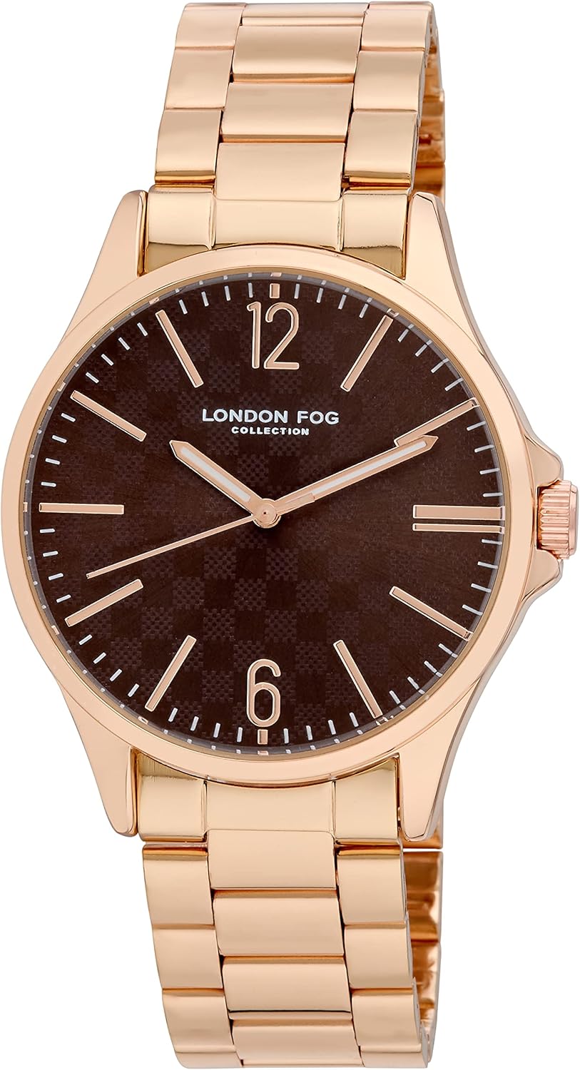 Amazon.com: LONDON FOG Aberdeen Link Bracelet Watch (LF017) (Rose Gold ...
