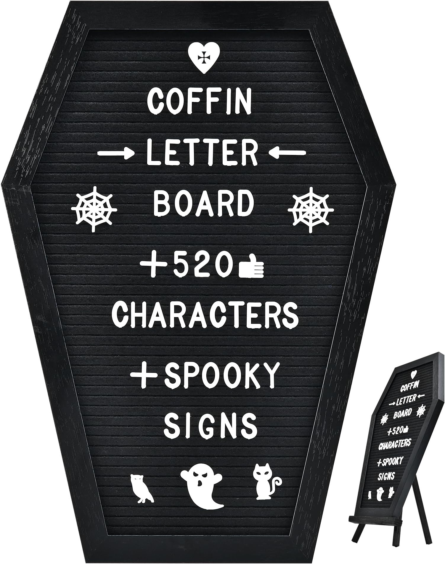 Amazon.com : Gothvanity Coffin Letter Board - Spooky Changeable Letter ...
