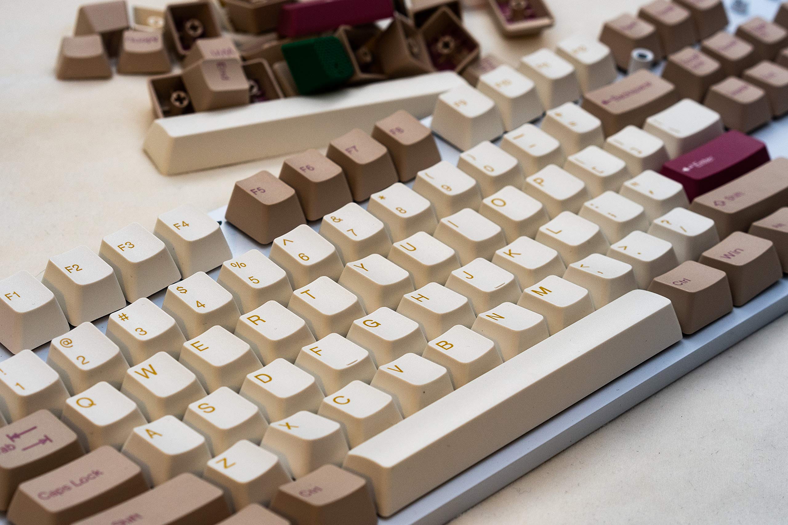 Buy Tai-Hao 137 Key Shell Sand Beach ABS Double Shot Keycap Set for Mx ...