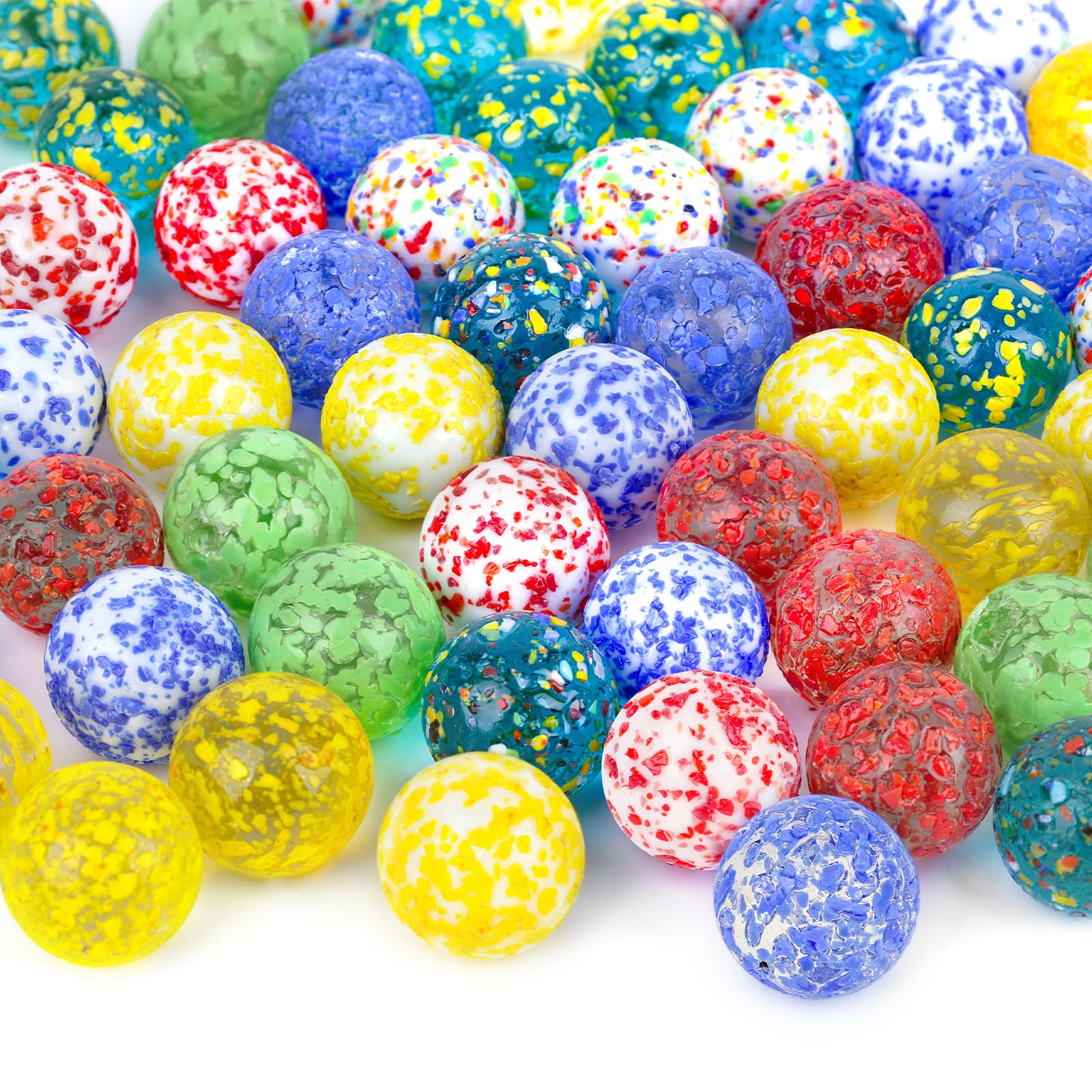 Amazon.com: LovesTown 60PCS Colorful Glass Marbles, 5/8inch Mixed Color ...