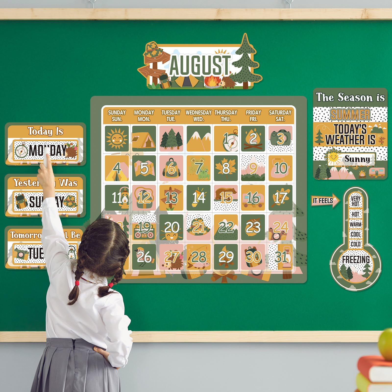 Snapklik.com : Cholemy 85 Pcs Camping Adventure Calendar Bulletin Board ...