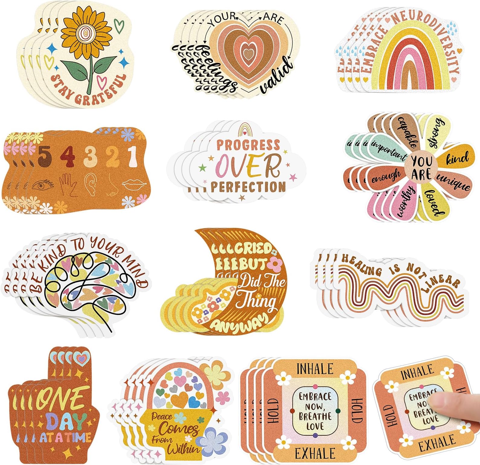 Amazon.com: 60 Pcs Anxiety Sensory Strips - Textured Sensory Calming ...