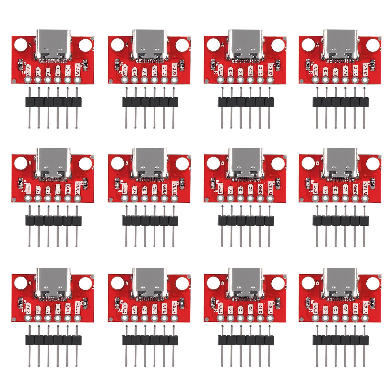 Buy UMLIFE 12PCS USB Type-C Breakout Board Serial Basic Breakout Female ...