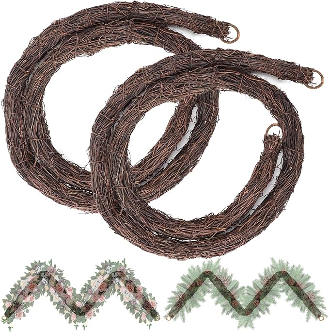 Amazon.com: Temfmy Natural Grapevine Garland 6 FT - DIY Crafts ...