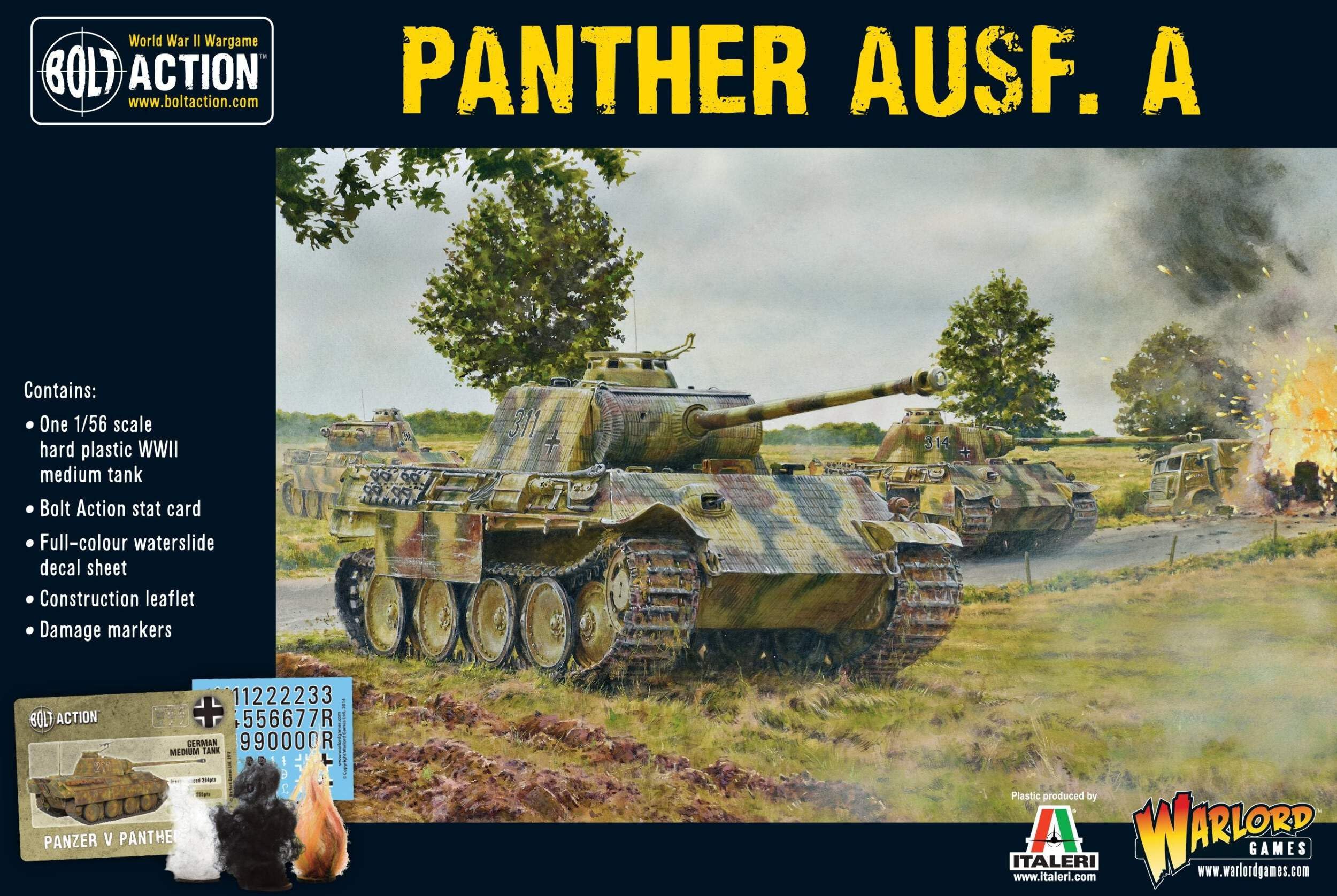 Buy Warlord Bolt Action Panther AUSF A Medium Tank 1:56 Tabletop ...