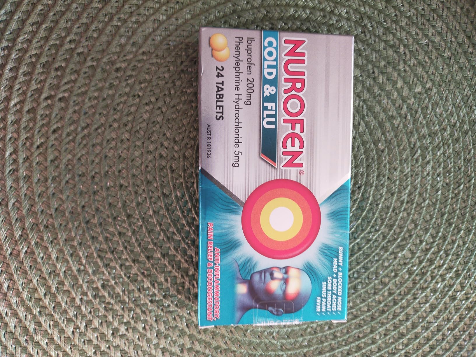 Nurofen Cold and Flu PE Tablets Pain Relief, pack of 24 : Amazon.com.au ...