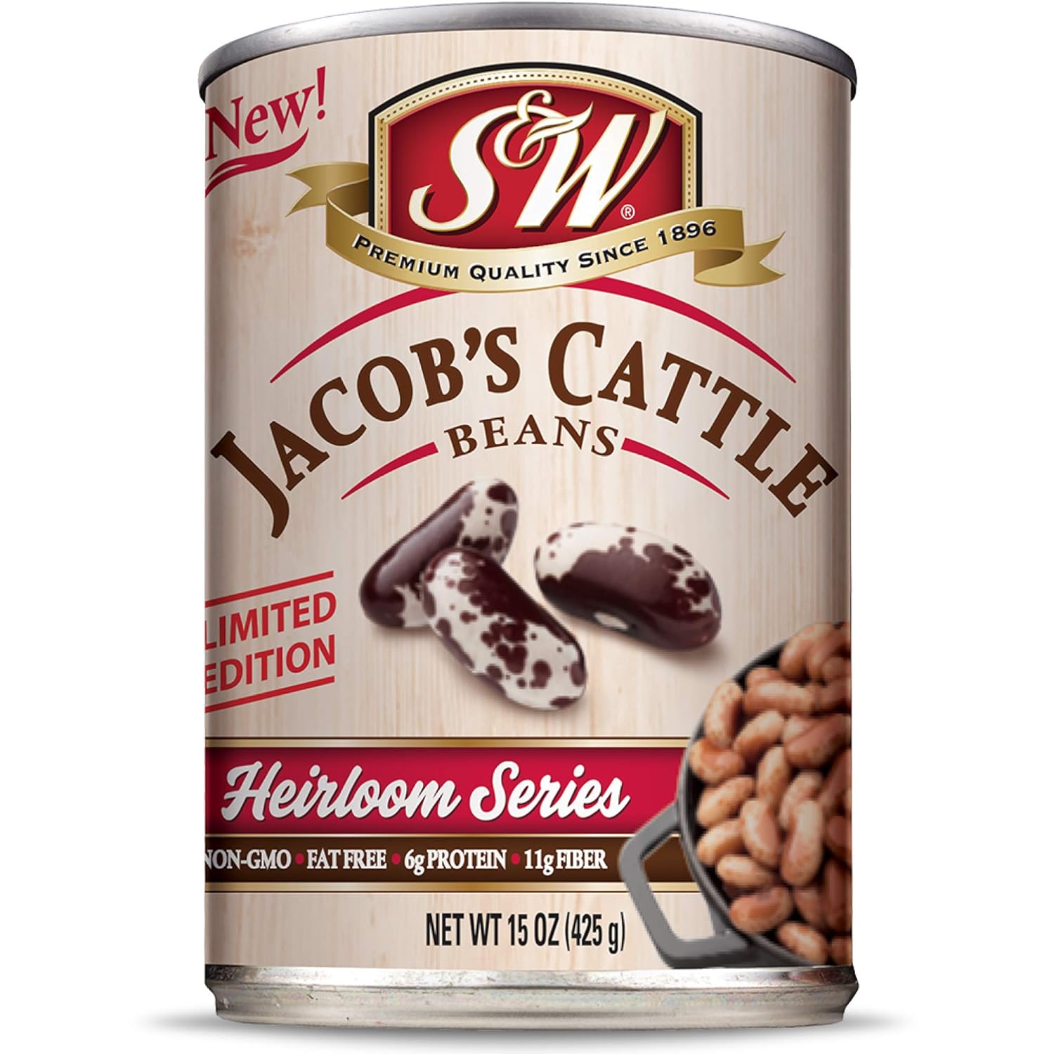 Amazon.com : S&W Heirloom Jacob's Cattle Beans, 15 OZ : Grocery ...