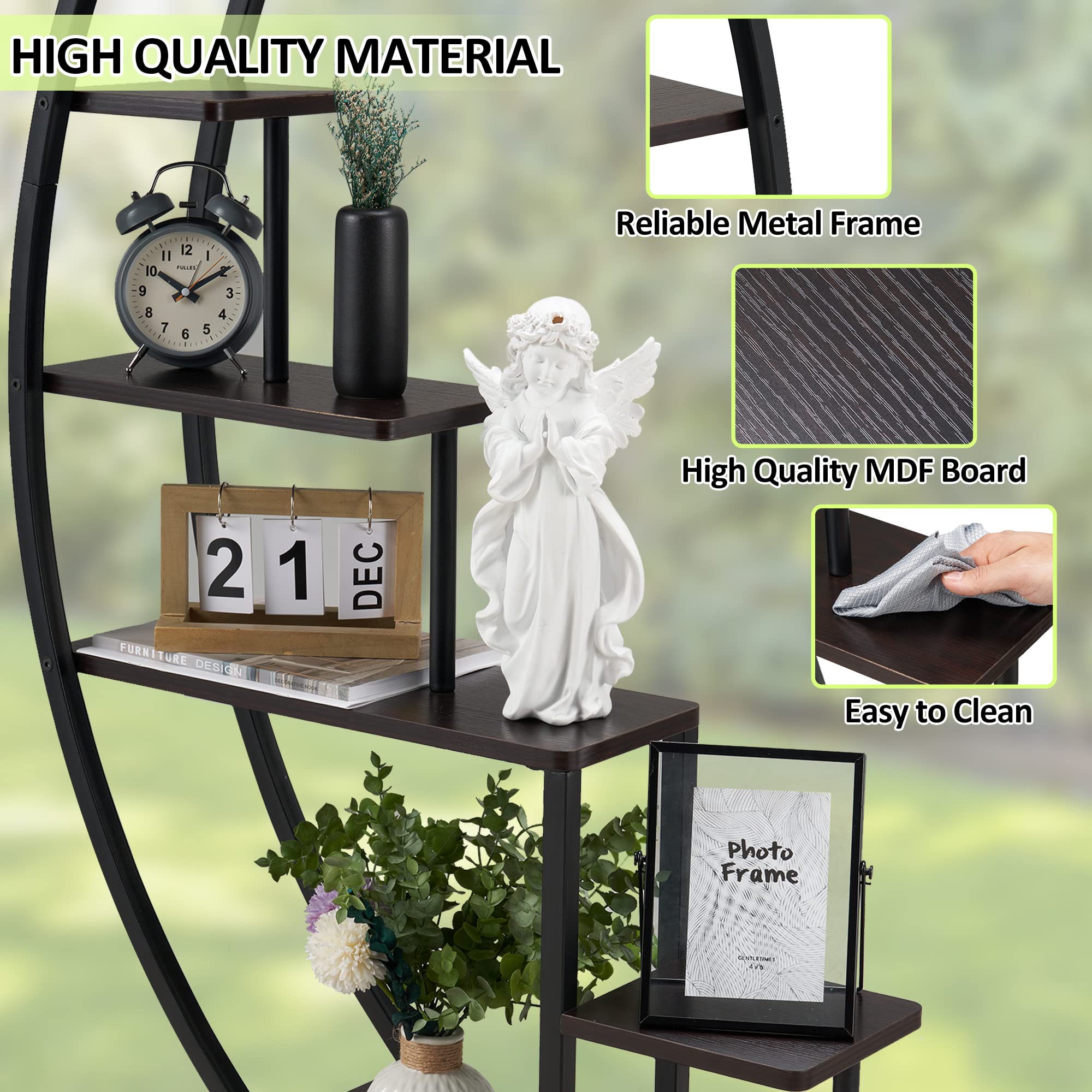 Dragosum 2 Pcs 6 Tier Tall Metal Indoor Plant Stand with Detachable ...