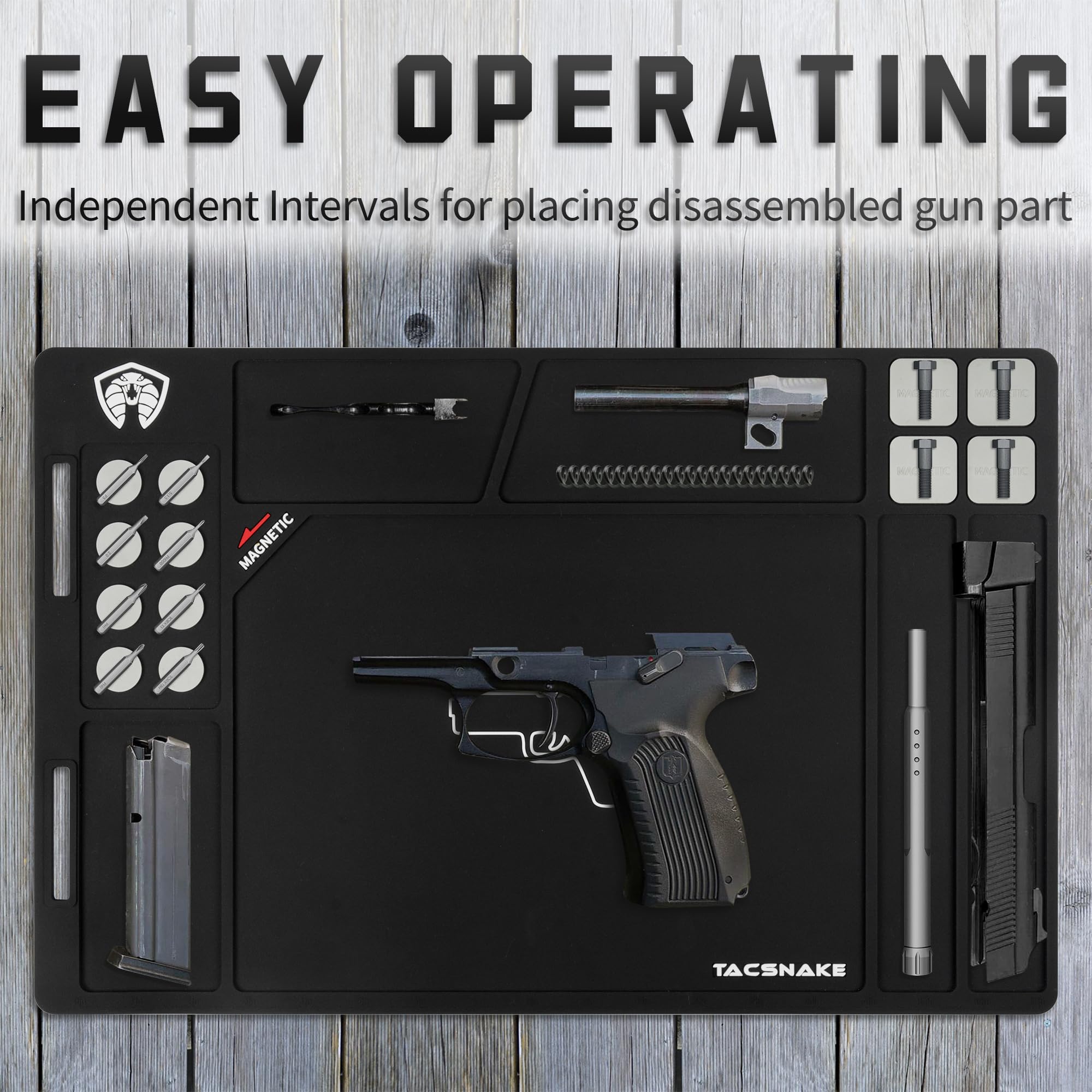 Snapklik.com : Tacsnake Pistol/Rifle Gun Cleaning Mat, Anti-Slip Rubber ...