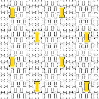 Amazon.com: University of Iowa Cotton Fabric by Sykel-Licensed Iowa ...