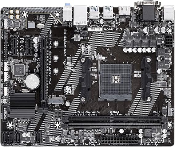 Amazon.com: New Fit for Gigabyte Desktop Motherboard A320M S2H M-ATX ...