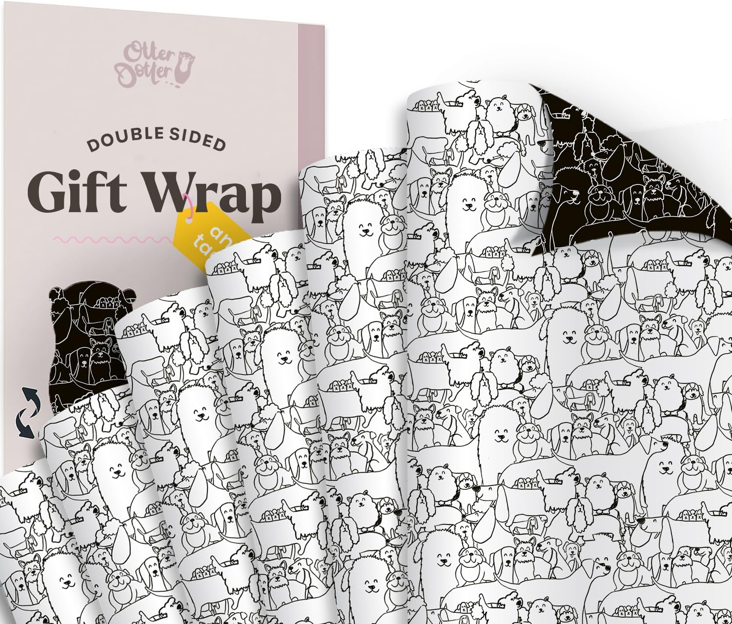 Dog Gift Wrap - 6 Luxury Double Side Sheets of Dogs Wrapping Paper ...