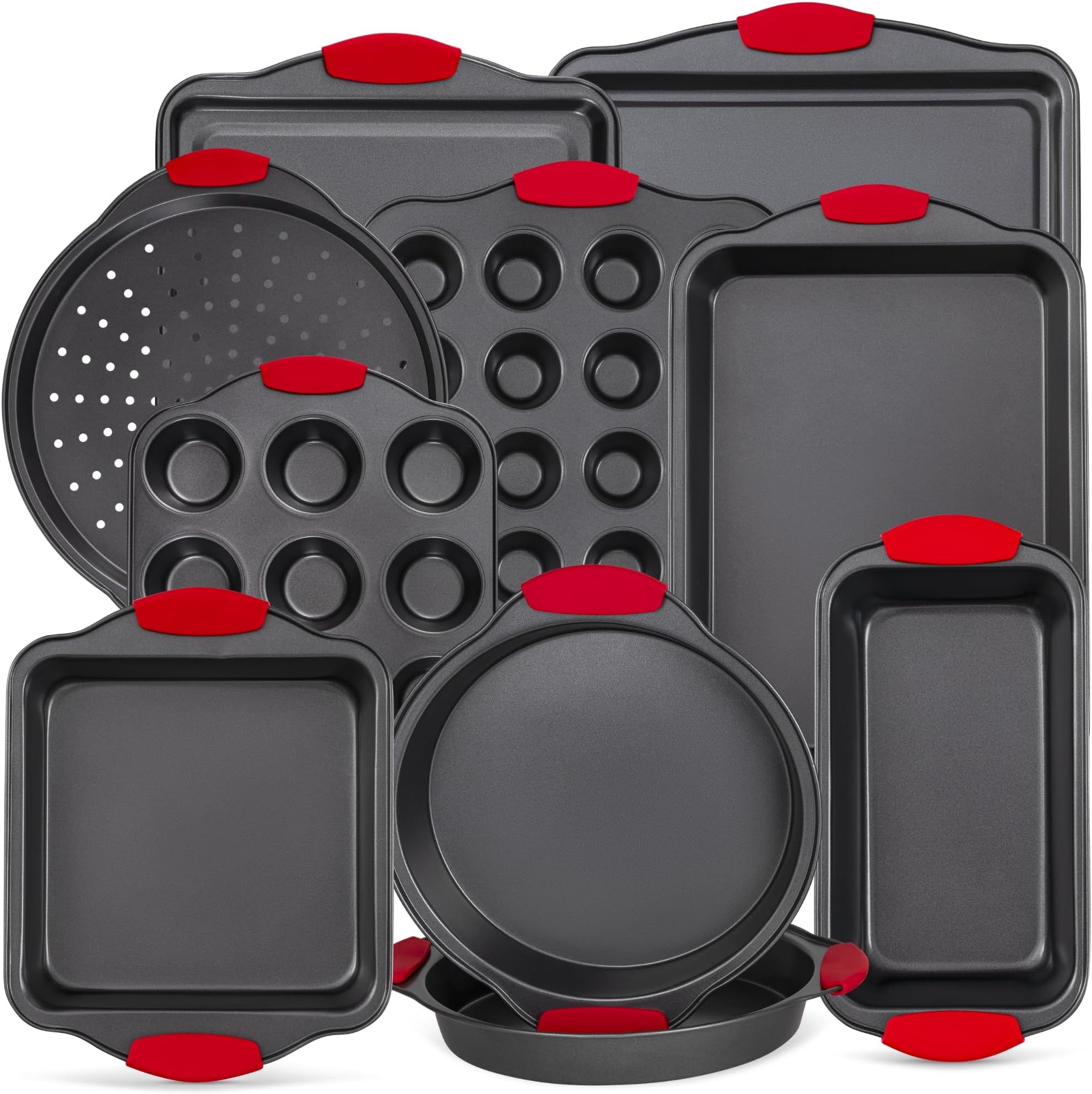 Amazon.com: BAKKENMASTER Baking Set – 8 Piece Kitchen Oven Bakeware Set ...