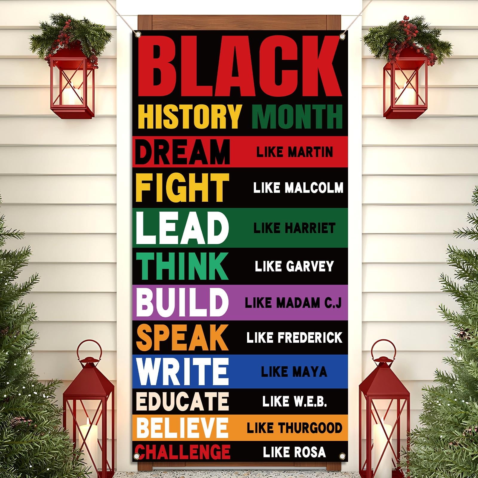 Amazon.com: Buxiuer Black History Month Door Cover Afro African ...