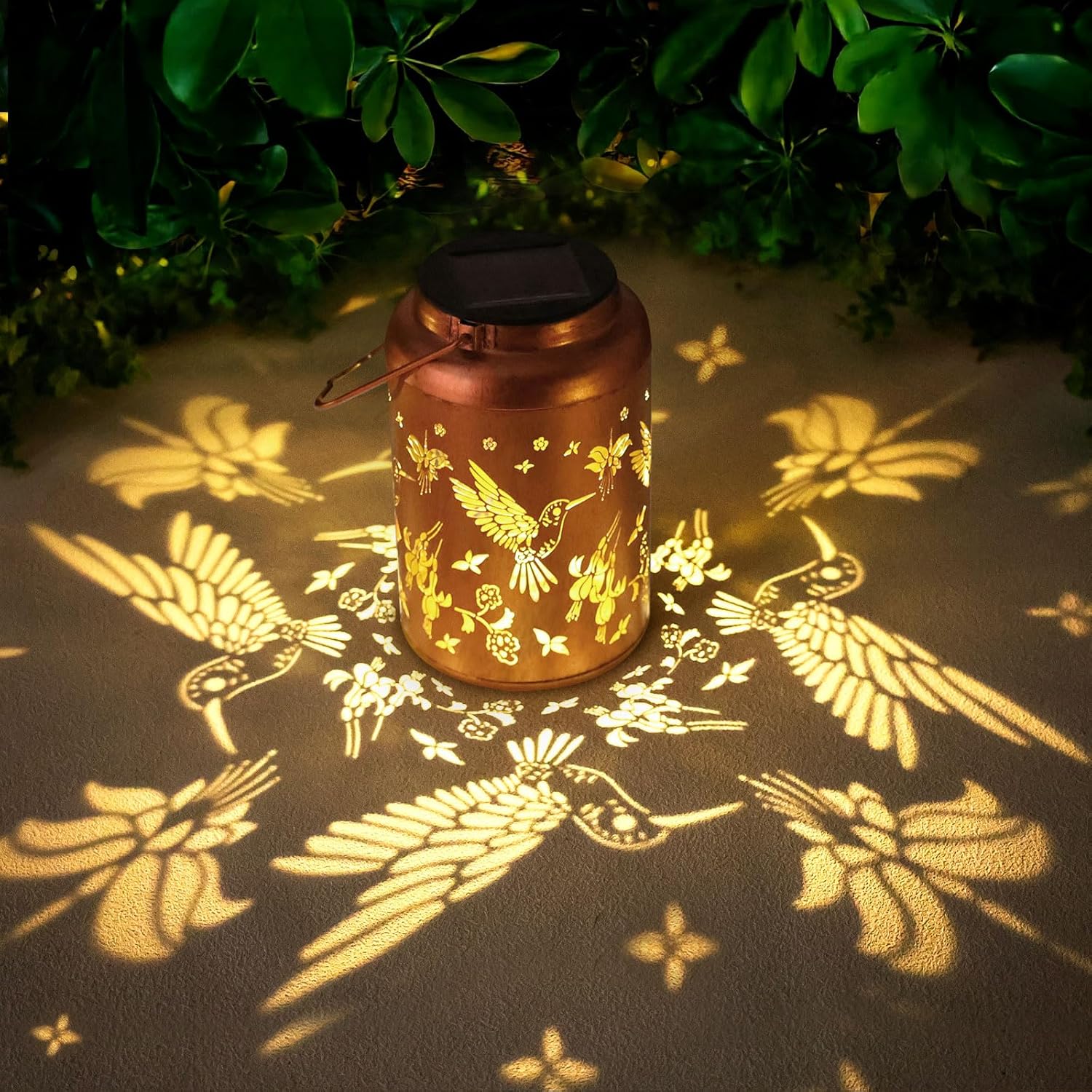 Amazon.com: Hummingbird Solar Lanterns Outdoor Waterproof Hanging Solar ...